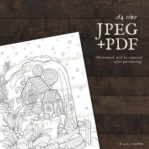 Printable Winter Coloring Page, Christmas Snow Globe Coloring Page ...