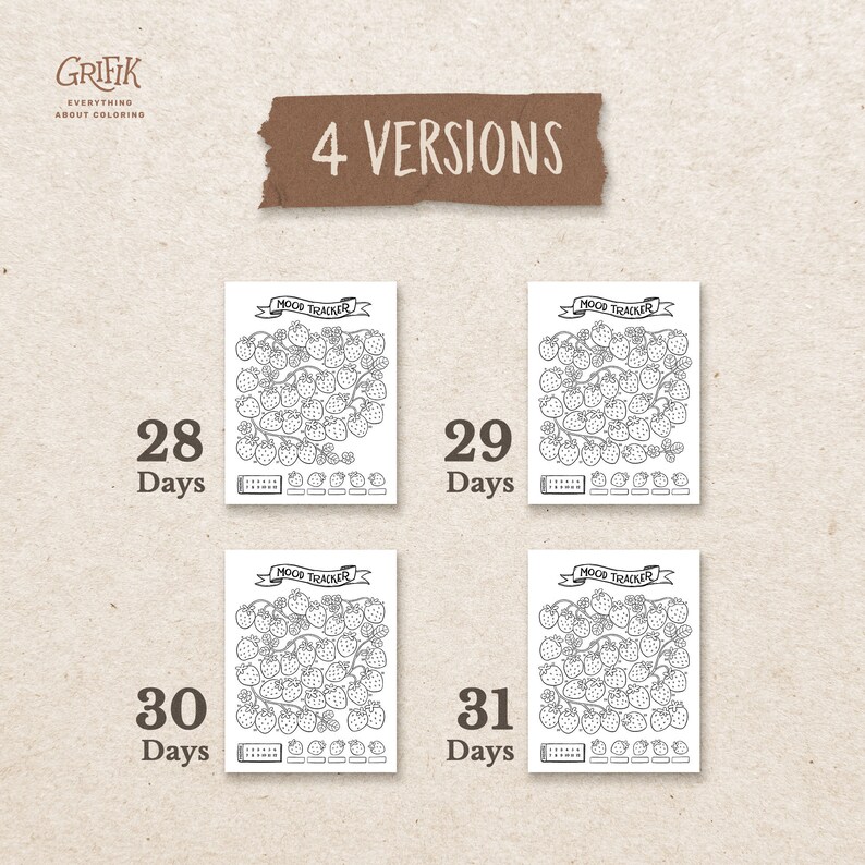 Printable SPRING Mood Tracker for Bullet Journal Set of 3 - Etsy