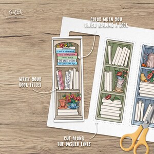 Reading Tracker 2024, Printable Bookmark Book Tracker, Set of 4 Vintage ...