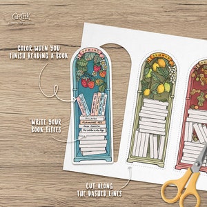 DIGITAL Bookmark Book Tracker, Set of 12 Printable Bookmarks, Monthly ...