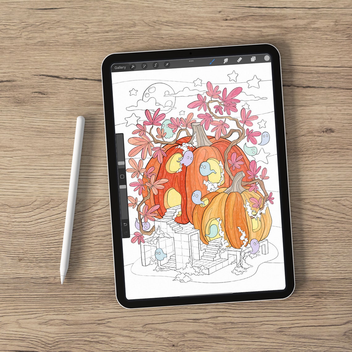 Printable Halloween Coloring Pages Digital Autumn Coloring - Etsy