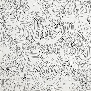 Printable Winter Coloring Page, Christmas Coloring Page, Digital ...