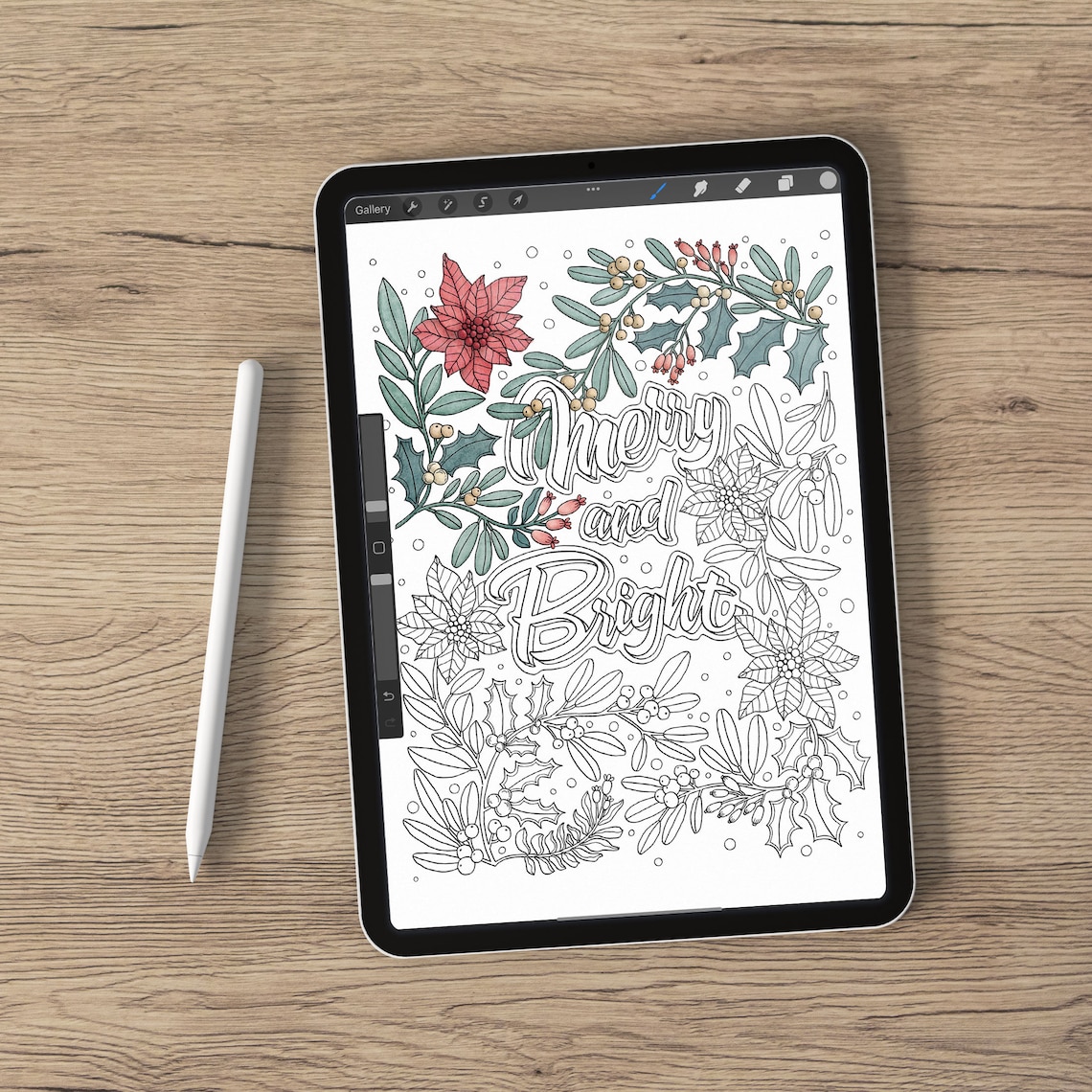 Printable Winter Coloring Page Christmas Coloring Page - Etsy