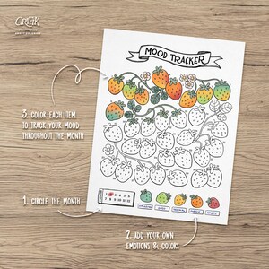 Printable SPRING Mood Tracker for Bullet Journal, Set of 3 Downloadable ...