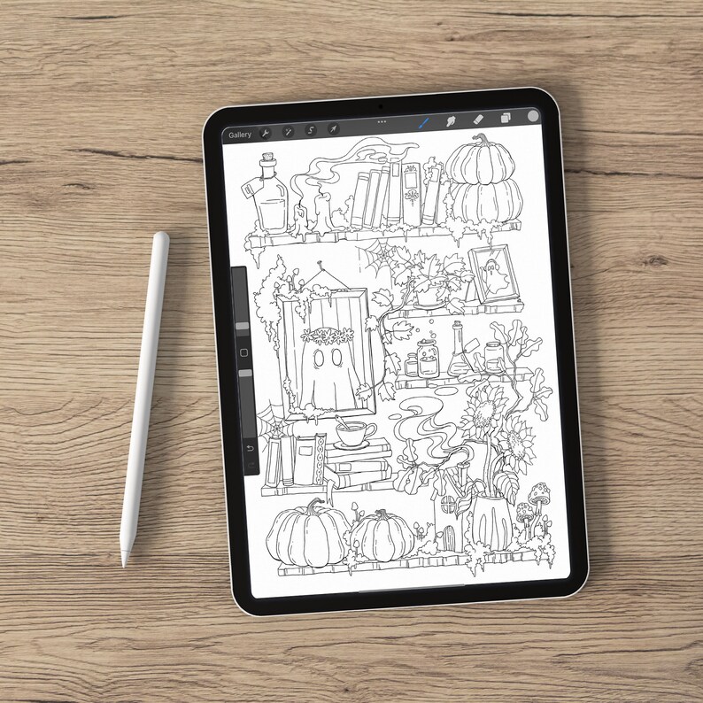 Printable Halloween Coloring Pages Digital Autumn Coloring - Etsy