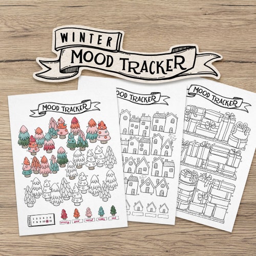 Digital Mood Tracker for Bullet Journal Set of 3 Printable - Etsy