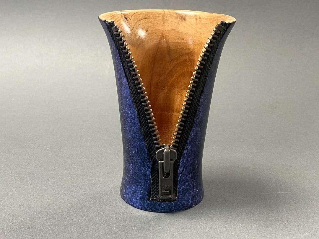 Small Zip Vase. A Fun, Quirky Wooden Zipper Vase With an Interesting ...
