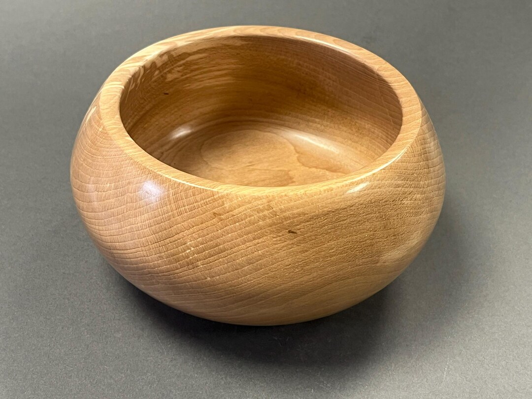 Curvy Sycamore Bowl With Lovely Shiny Finish. - Etsy