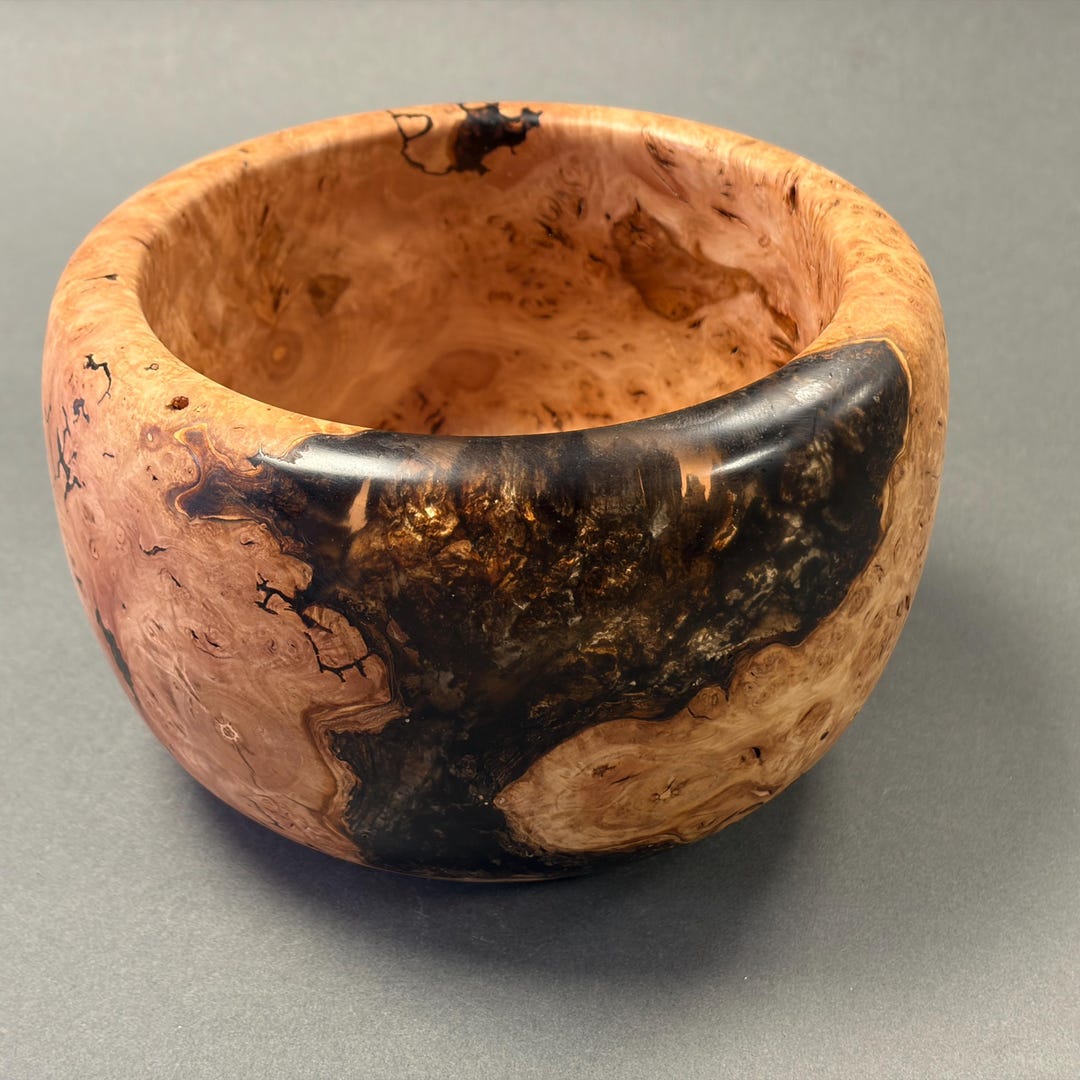 Handcrafted Birch Burl Bowl – Epoxy Resin Art, 15cm - Etsy