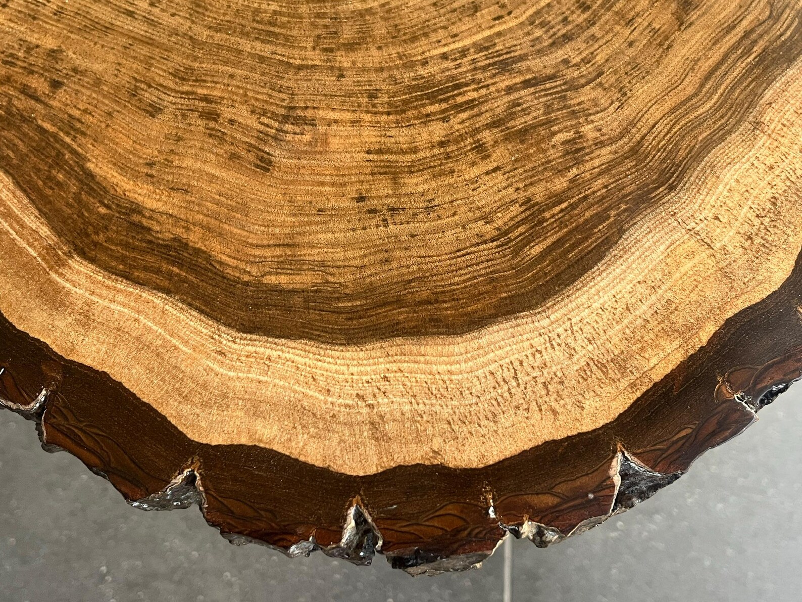 Wood Slice Coffee Table With Hairpin Legs. Beautiful Walnut With ...