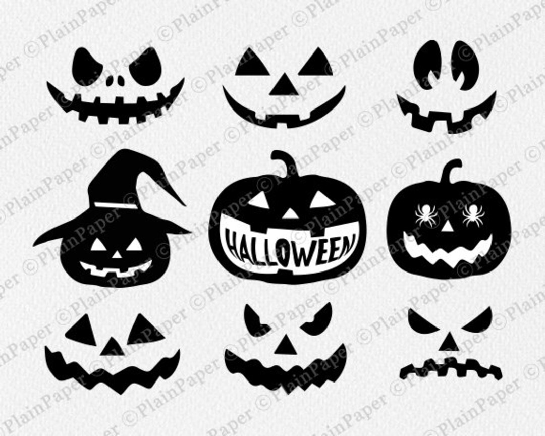 Jack-o-lantern Svg, Halloween Svg, Pumpkin Faces Svg, Pumpkin Bundle ...