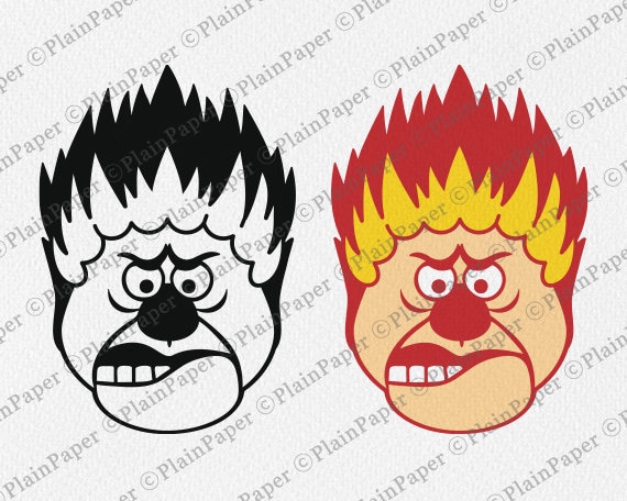 Heat Miser Svg Heat Miser Face Png Miser Brothers Christmas | Etsy