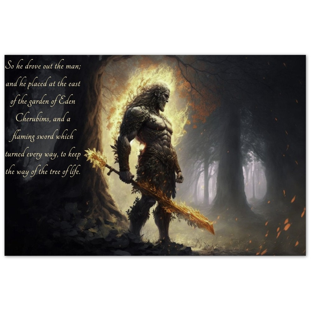 The Exile of Adam and Eve Digital Print on Aluminum Wall Art - Etsy