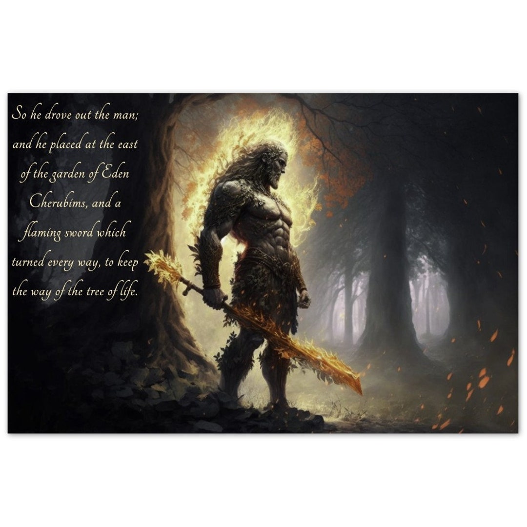 The Exile of Adam and Eve Digital Print on Aluminum Wall Art - Etsy