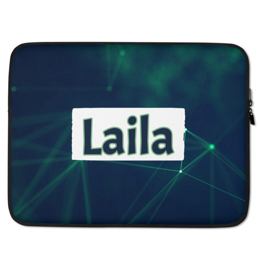 Chromebook Case for Kids- Blue Green, Personalized Laptop Sleeve ...