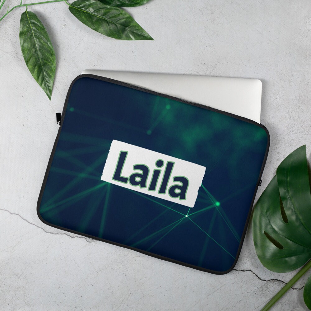 Chromebook Case for Kids- Blue Green, Personalized Laptop Sleeve ...