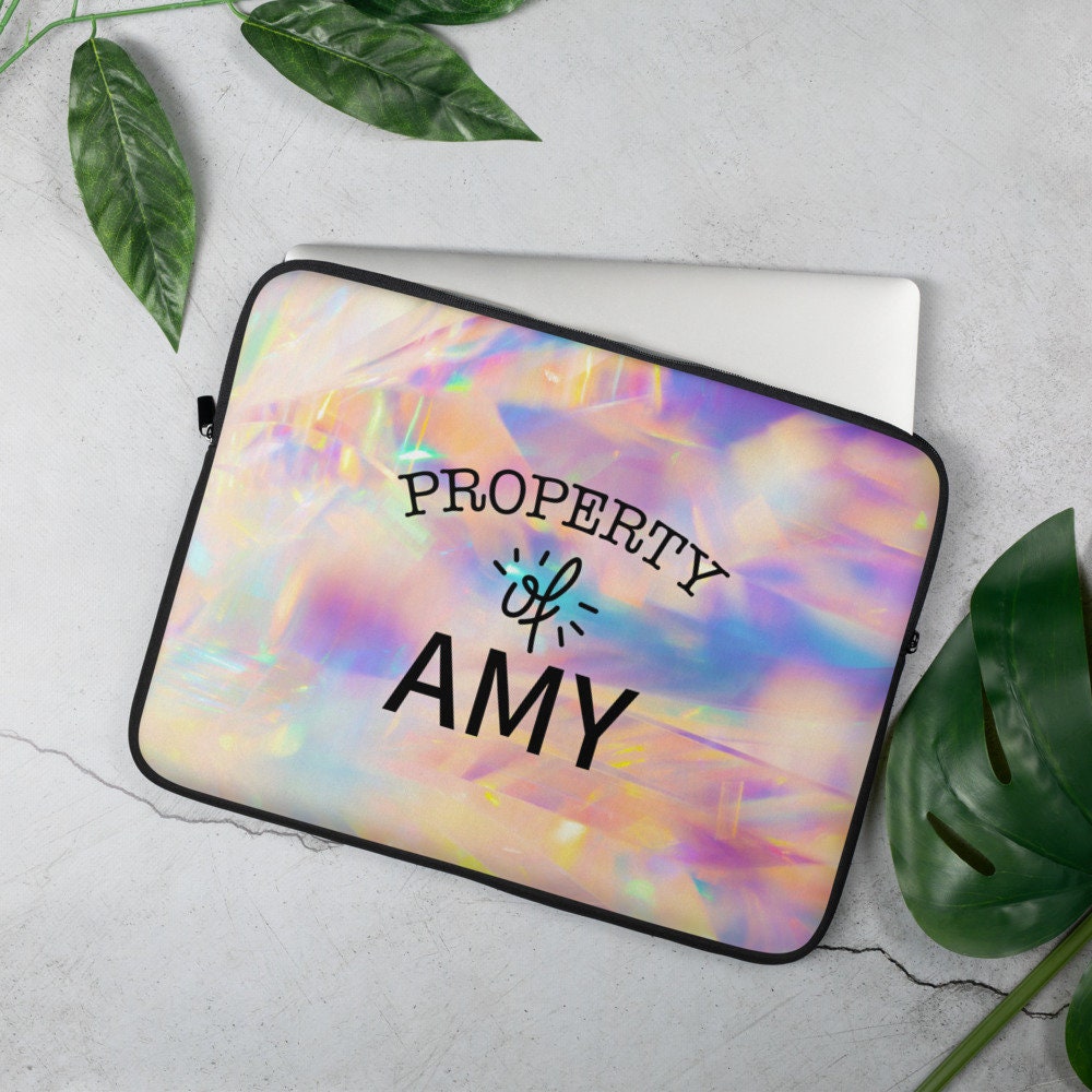 Holographic Print Laptop Sleeve, Chromebook Case, Personalized ...