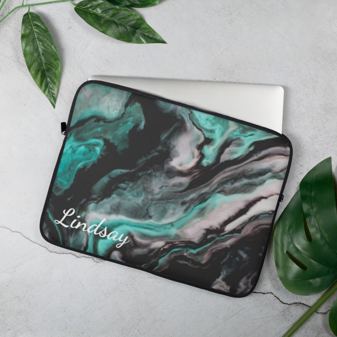 Chromebook Case- Marble Print, Laptop Case, Personalized Laptop Sleeve ...