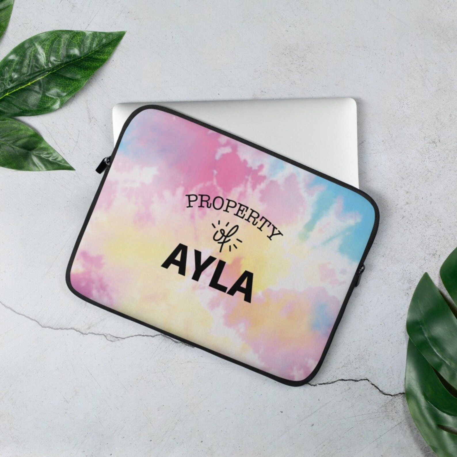 Kids Chomebook Case, Tie Dye Personalized Laptop Sleeve, College Gift ...