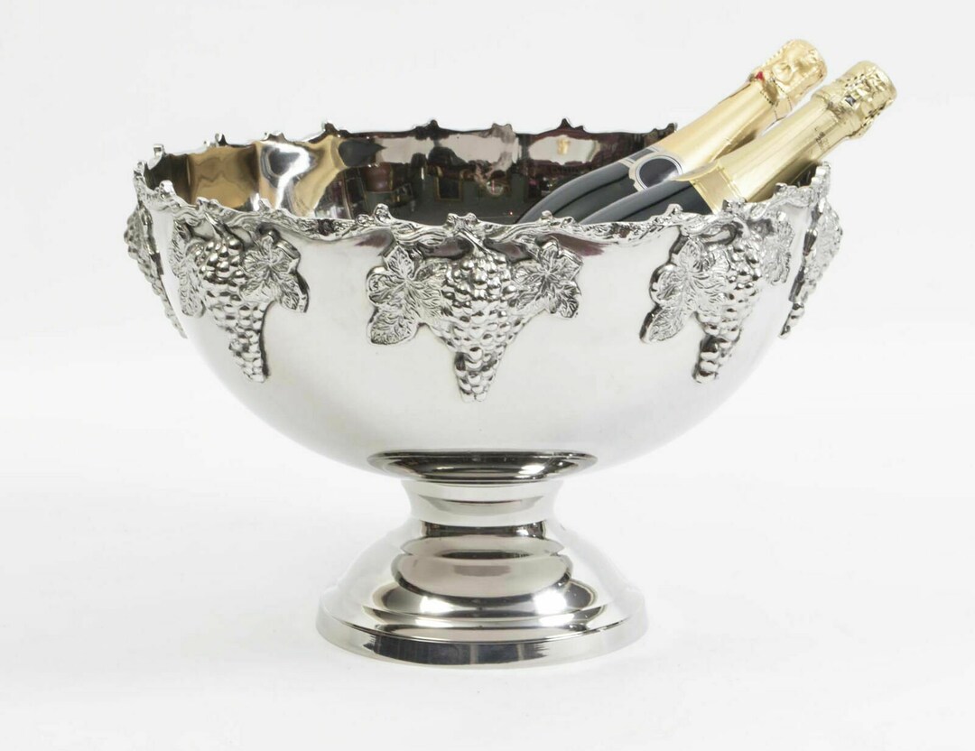 Retro Collections Victorian Style Silver Plated Punch Bowl Ice Bucket ...