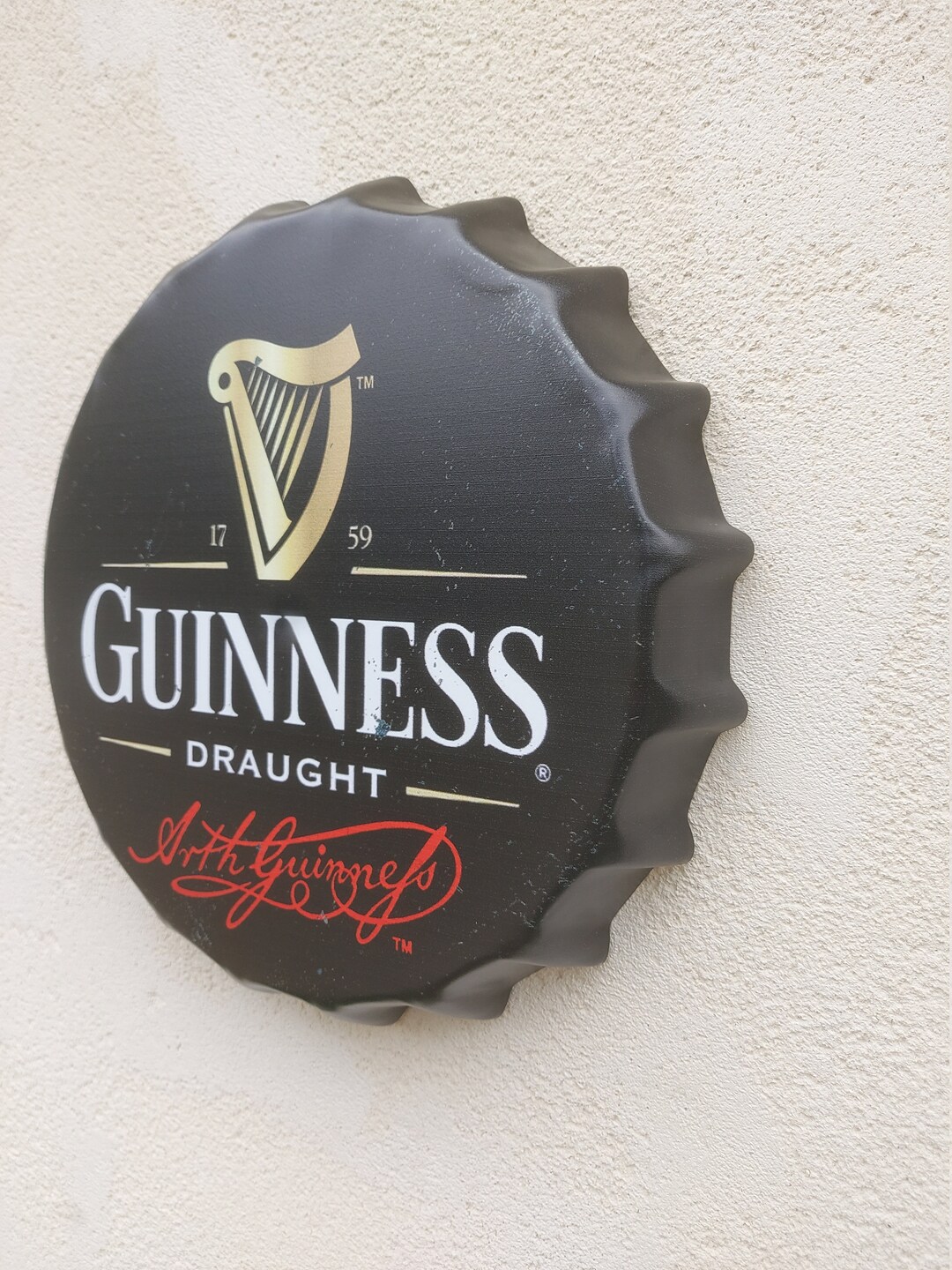 Wall Art/sign Guinness/vintage Tin Metal 35cm Bottle Top Bar - Etsy UK
