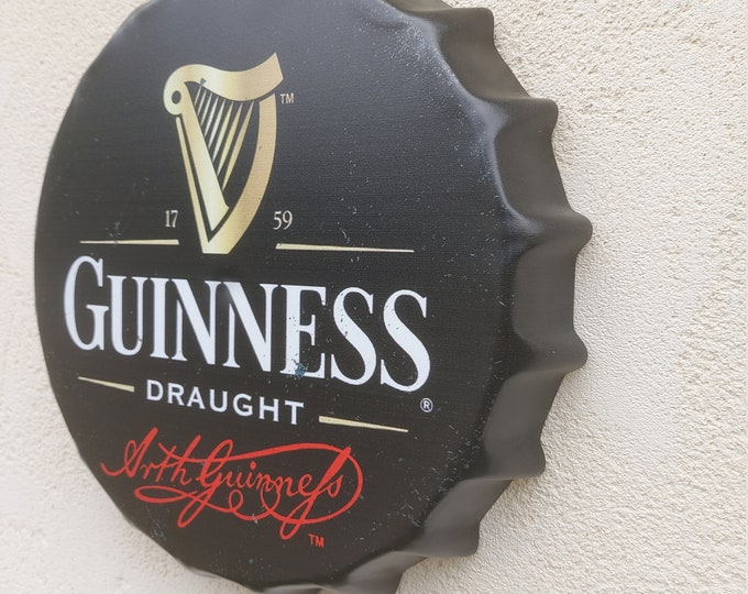Wall Art/sign Guinness/vintage Tin Metal 35cm Bottle Top Bar - Etsy UK