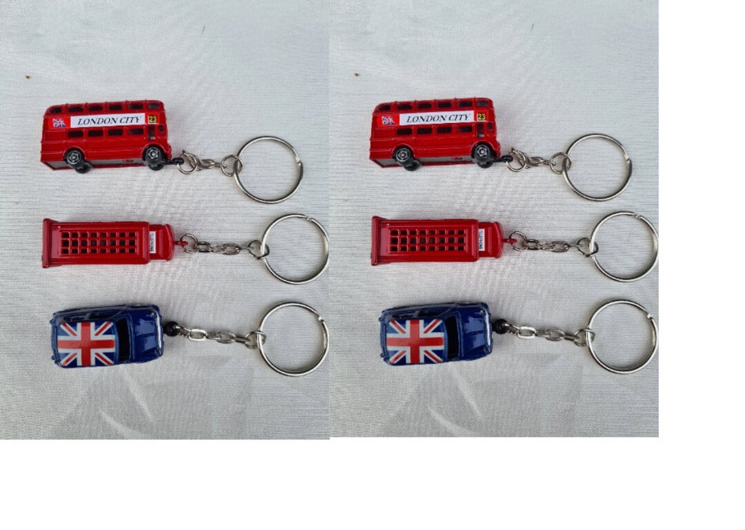 Set of 6 Diecast Metal London City Key Rings - Etsy