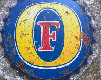 Wall Art/sign Ferrari /vintage Tin Metal 35cm Bottle Top Bar | Etsy