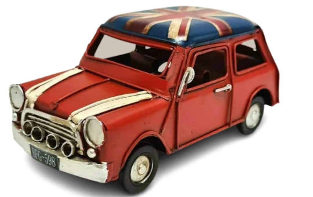 Metal London Union Jack Red Mini Cooper Car Model Ornament Vintage ...