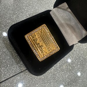 Goldplated Stainless Steel Last Supper Ring With CZ Stones - Etsy