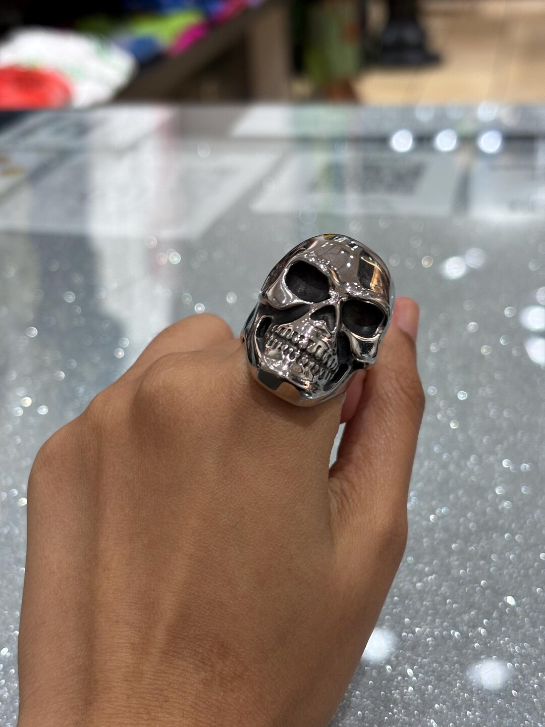 Mad Face Skull Big Ring - Etsy