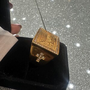 Goldplated Stainless Steel Last Supper Ring With CZ Stones - Etsy