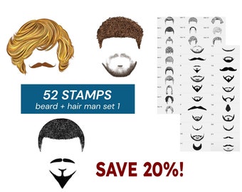 Beard Stamp | Etsy