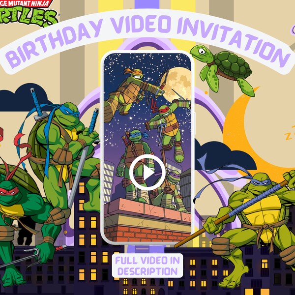 Tmnt Invite - Etsy
