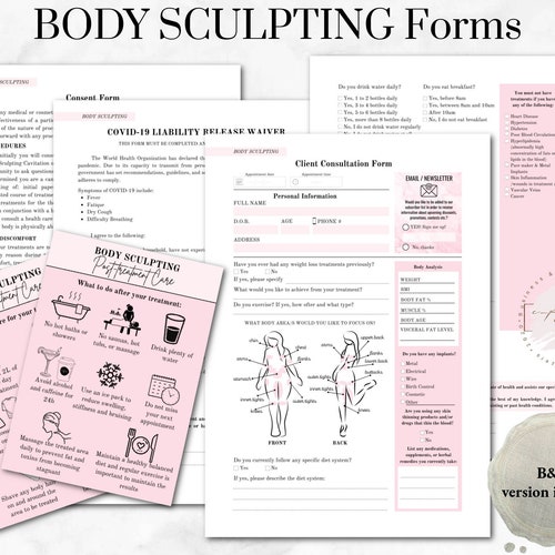 Editable Body Contouring Intake Form Body Sculpting Consent - Etsy