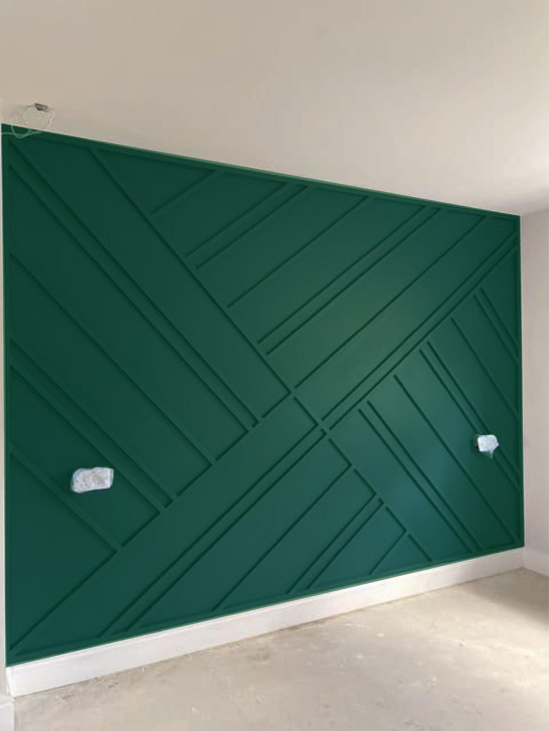 Asymmetrical Wall Design Plans Custom Molding Blueprints and Cutting ...