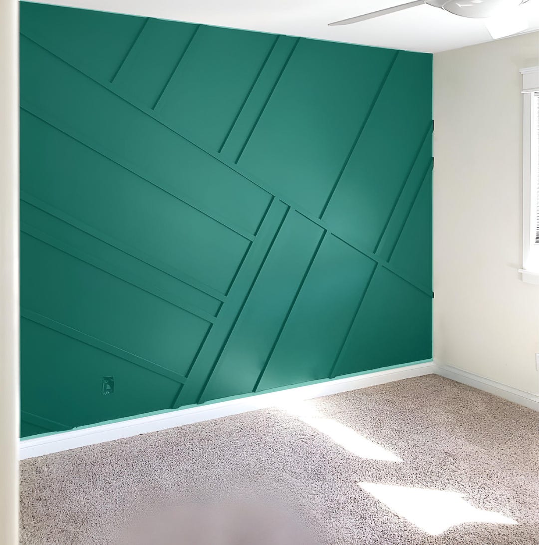 Asymmetrical Wall Design Plans Custom Molding Blueprints and Cutting ...