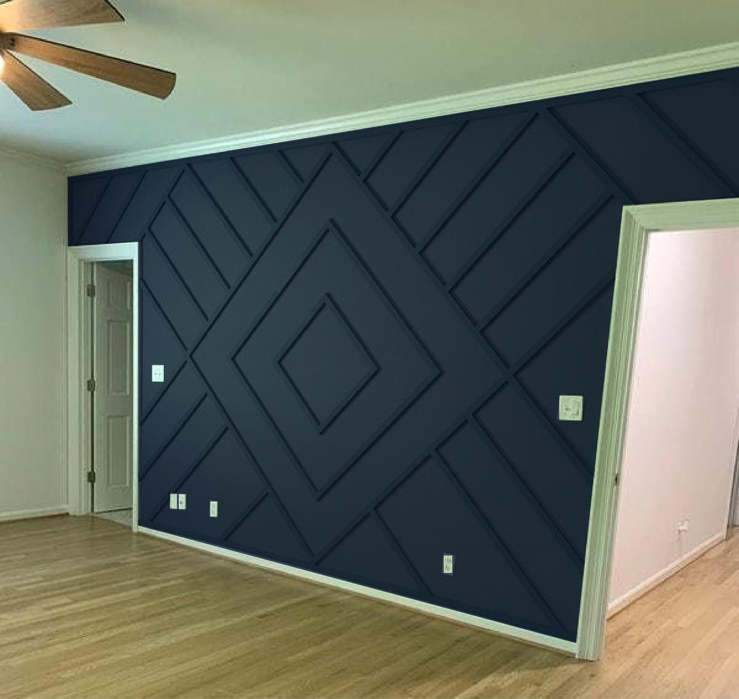 Asymmetrical Wall Design Plans Custom Molding Blueprints and Cutting ...