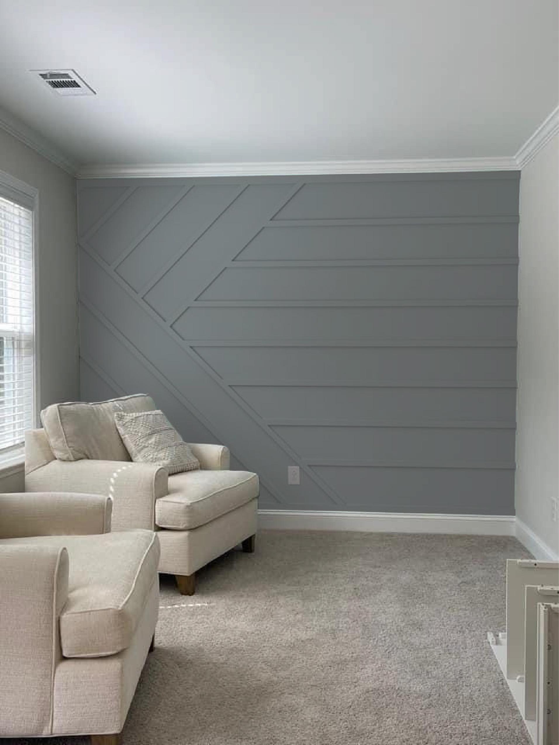 Asymmetrical Wall Design Plans Custom Molding Blueprints and Cutting ...