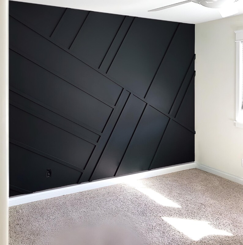 Modern Wall Molding Plans Personalized Accent Wall Blueprints and ...