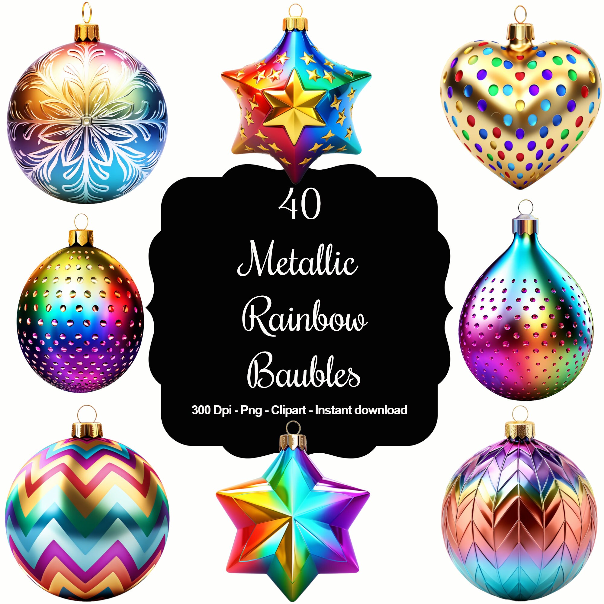 Rainbow baubles store
