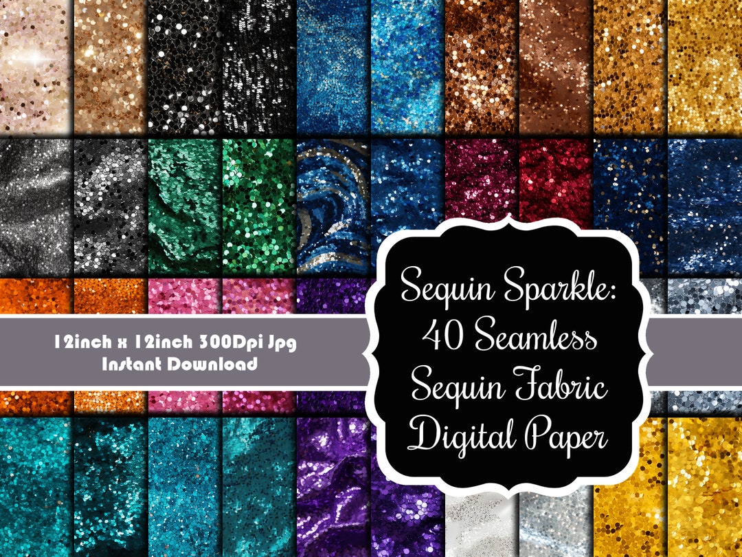Sequin Sparkle: 40 Seamless Sequin Fabric Digital Paper Collection - Etsy