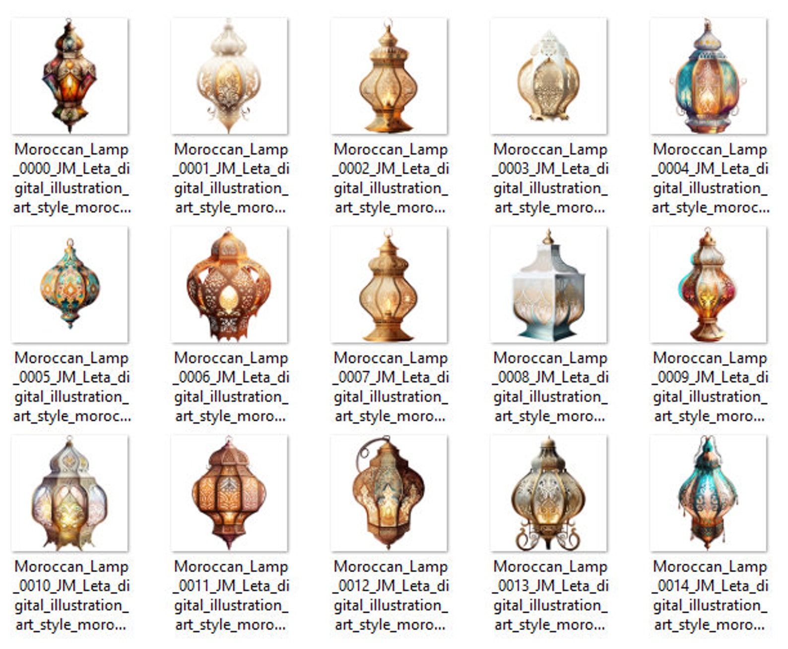 15 Moroccan Lamps, Decoration, High Quality Clipart, Instant Download ...
