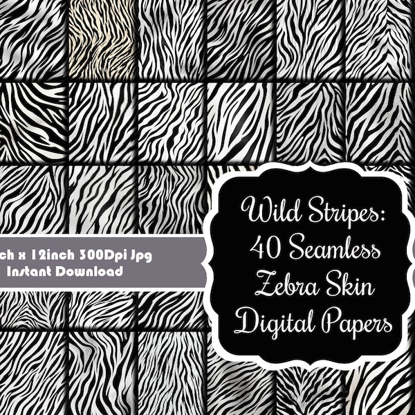 Zebra Digital Paper - Etsy