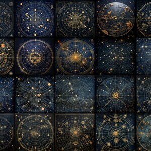Stellar Fantasies: 20 Imagined Vintage Star Maps Digital Collection - Etsy