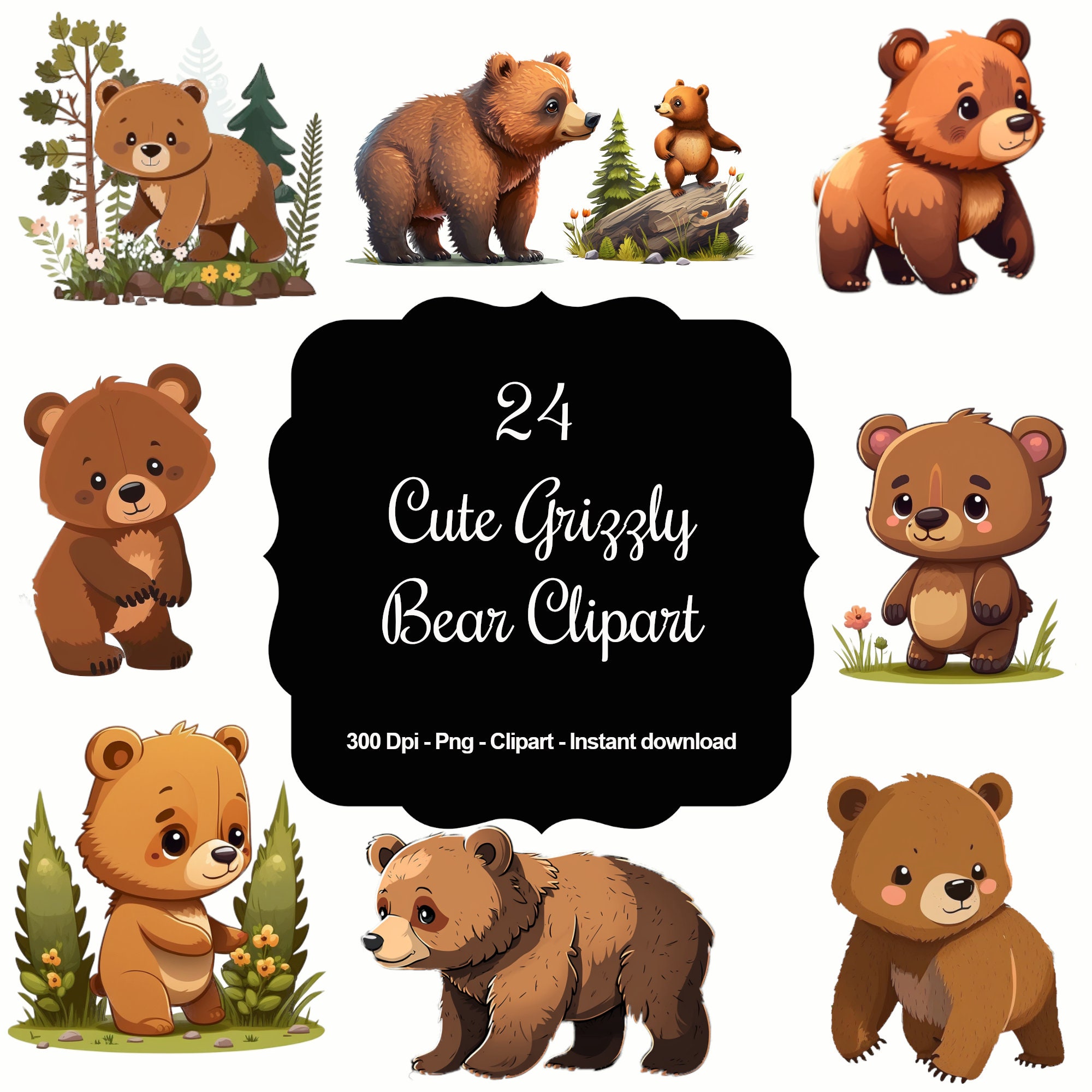 Grizzly Bear Clip Art