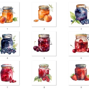 Sweet Spreads: 20 Watercolour Jam Clipart Set - Etsy