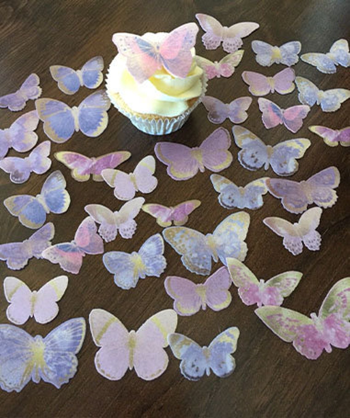 36 Beautiful Pre Cut Wafer Butterflies Various Colours Etsy