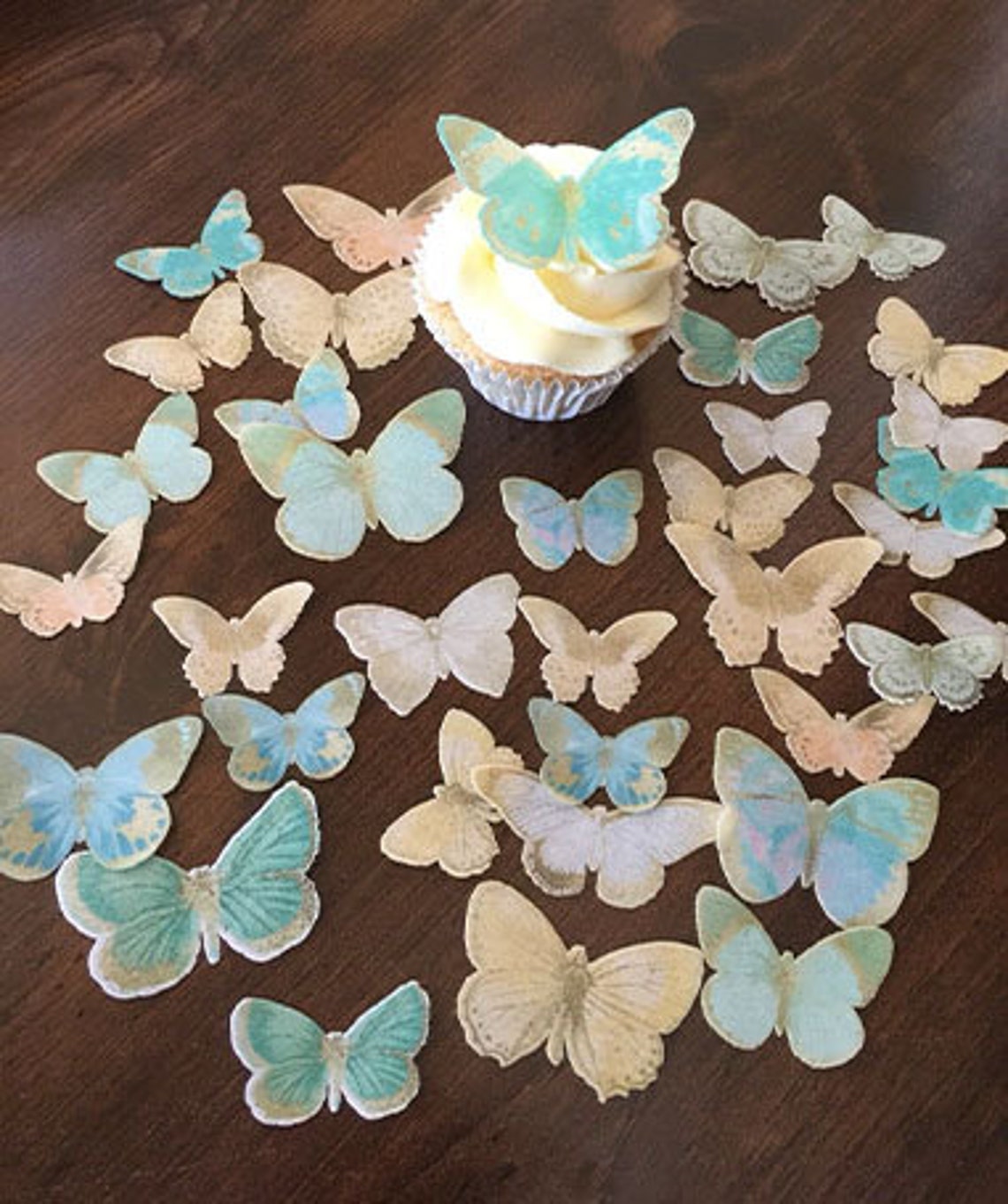 36 Beautiful Pre Cut Wafer Butterflies Various Colours Etsy