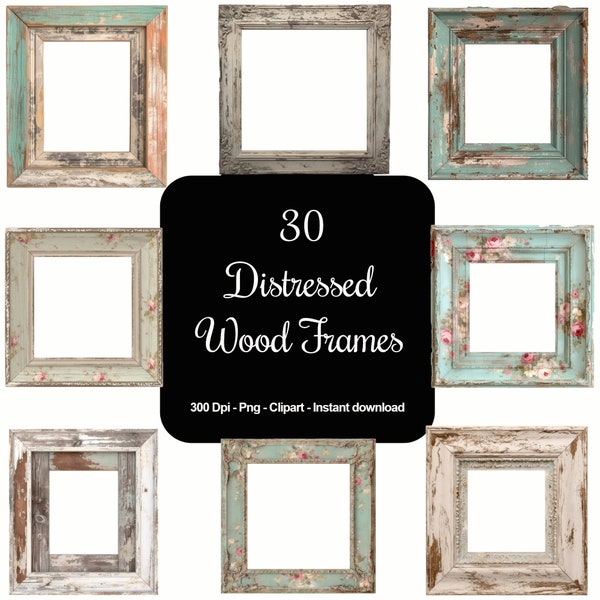 Distressed Frames - Etsy